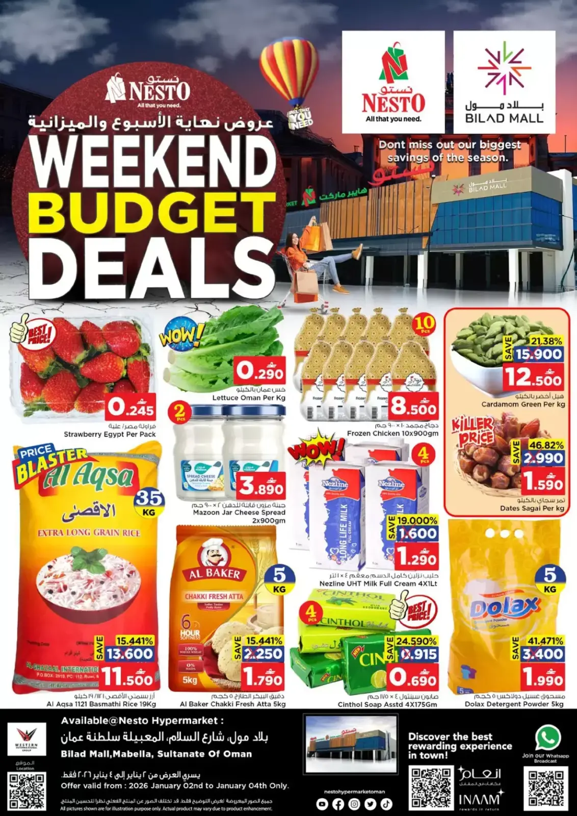 Nesto Mabella Offers from 2 to 4 January Weekend Budget Deals
